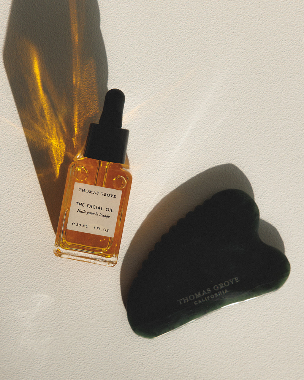 THE FACIAL OIL + RESTORATIVE SKIN SMOOTHING STONE SET – THOMAS GROVE SKIN